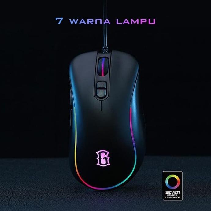 Jual Gaming Mouse Gamen Gm1000 Rgb Lighting Effect 2400Dpi Ergonomic Design | Shopee Indonesia