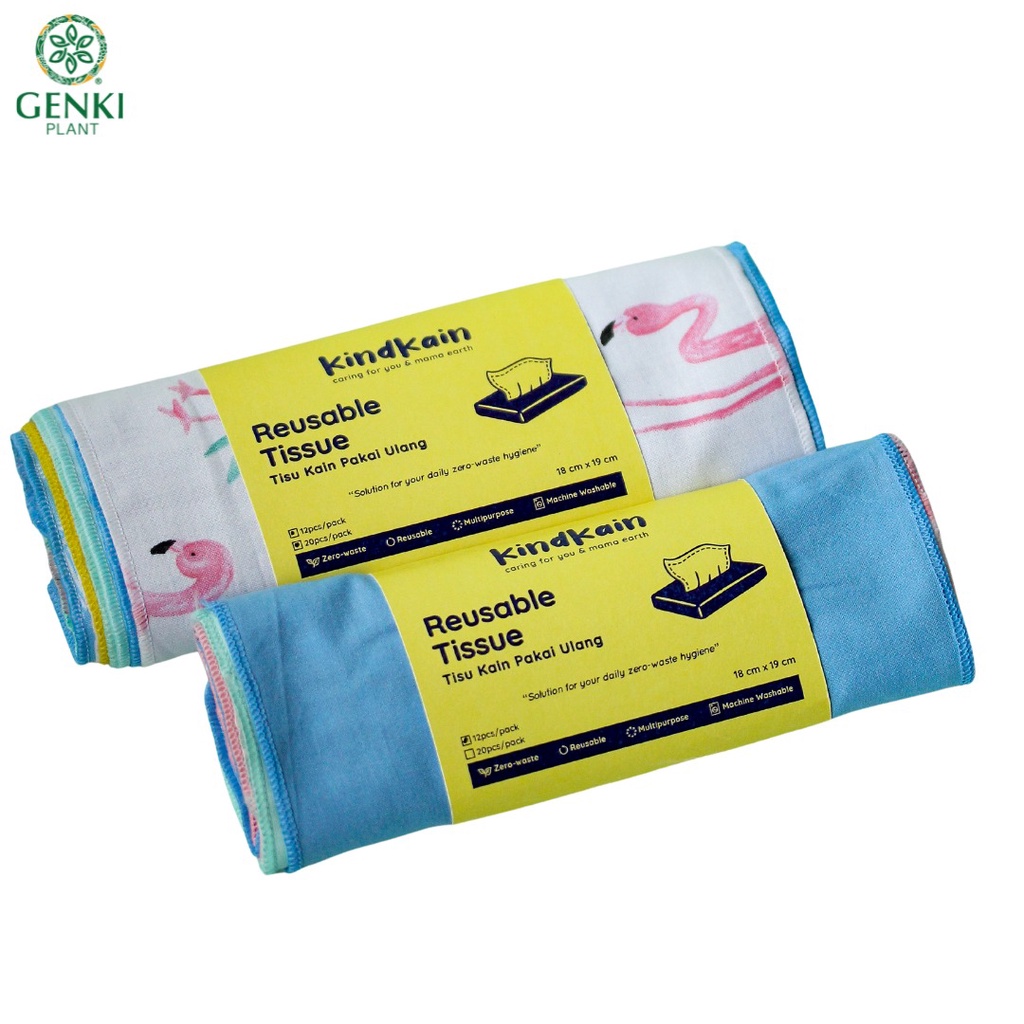 Jual Kindkain Reusable Tissue / Tisu Kain Pakai Ulang (18 x 19 cm ...