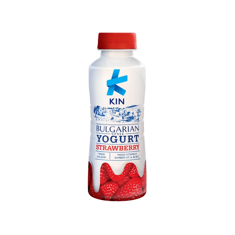 Jual YOGURT DRINK STRAWBERRY BOTOL KIN A2 200ML | Shopee Indonesia