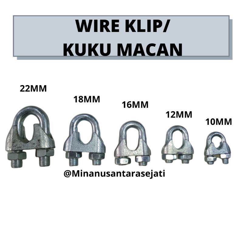 Jual KLEM SELING/ WIRE-CLIP /KUKU MACAN - MACAM UKURAN | Shopee Indonesia