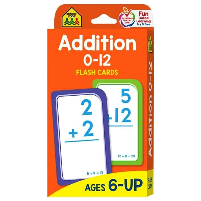 Jual School Zone Addition 0-12 Flash Cards (56 Cards) | Shopee Indonesia