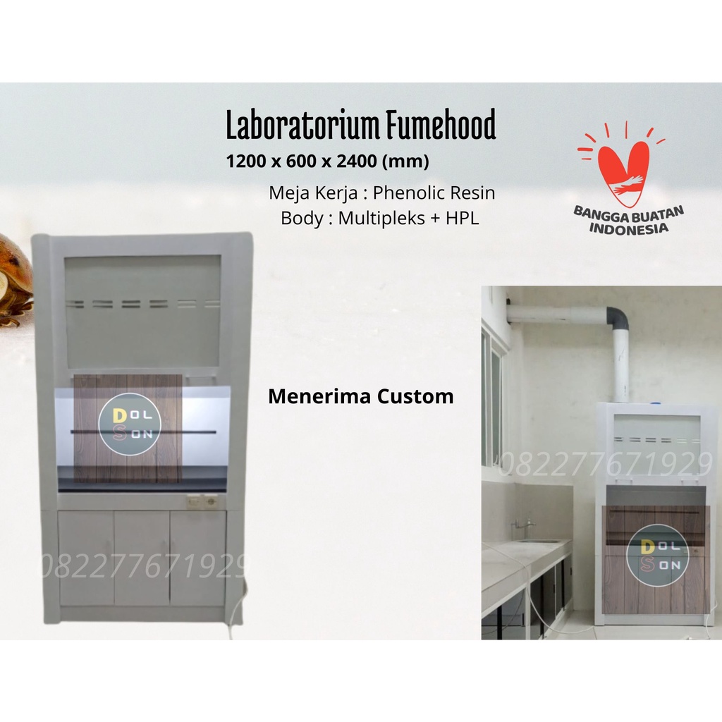 Jual Laboratorium Fumehood Lemari Asam 120 Phenolic Resin Laboratory ...