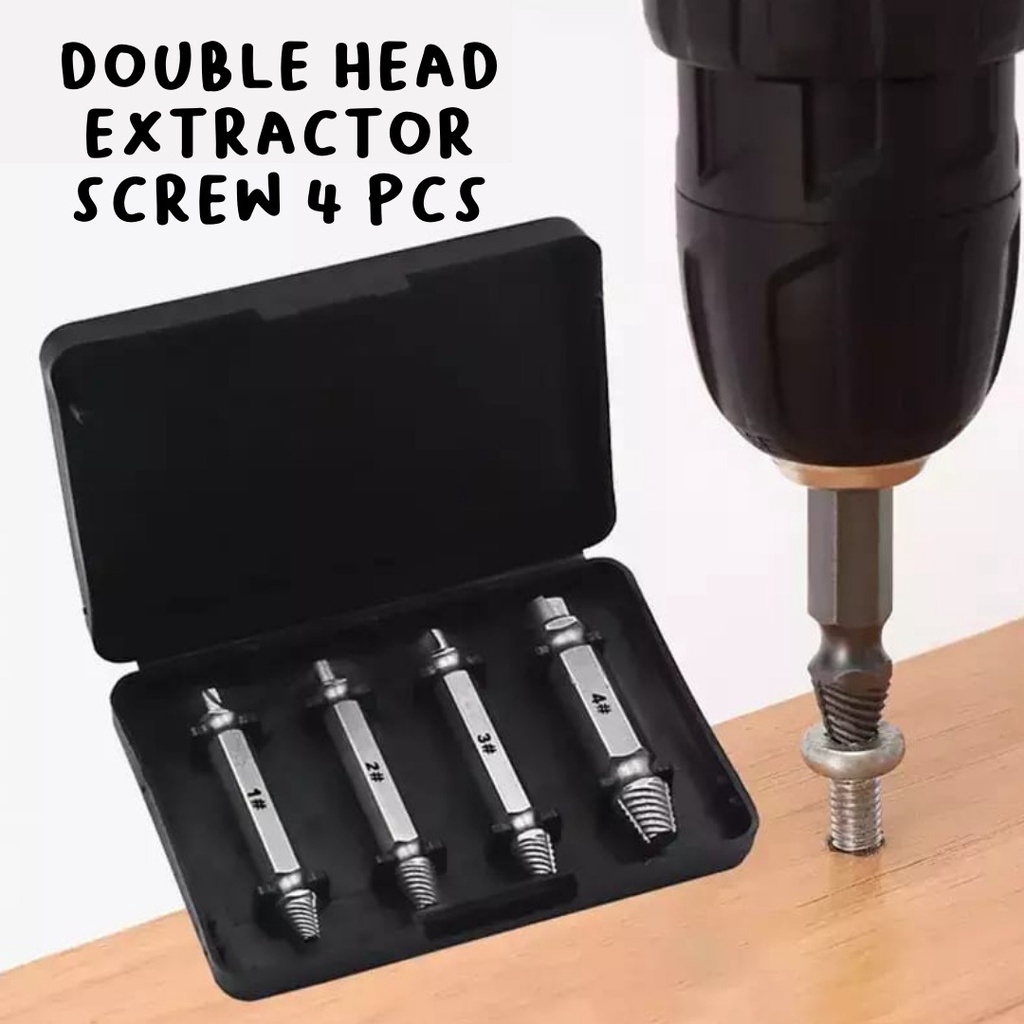 Jual ALAT PEMBUKA BAUT RUSAK // DOUBLE HEAD EXTRACTOR SCREW [4PCS ...