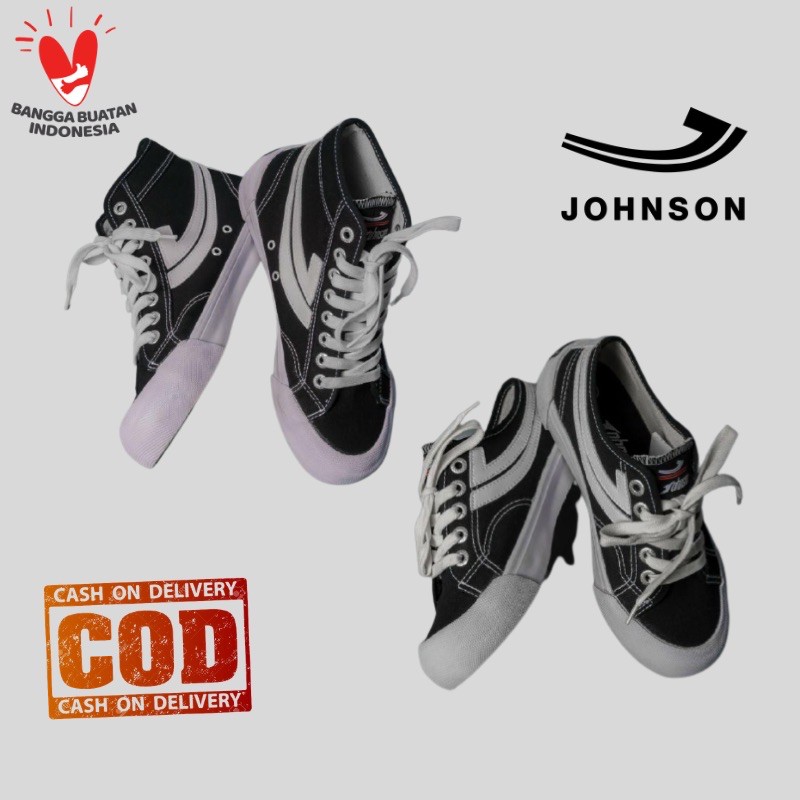 Jual Sepatu Johnson Galaxy Pro Black White Original Made in Indonesia ...