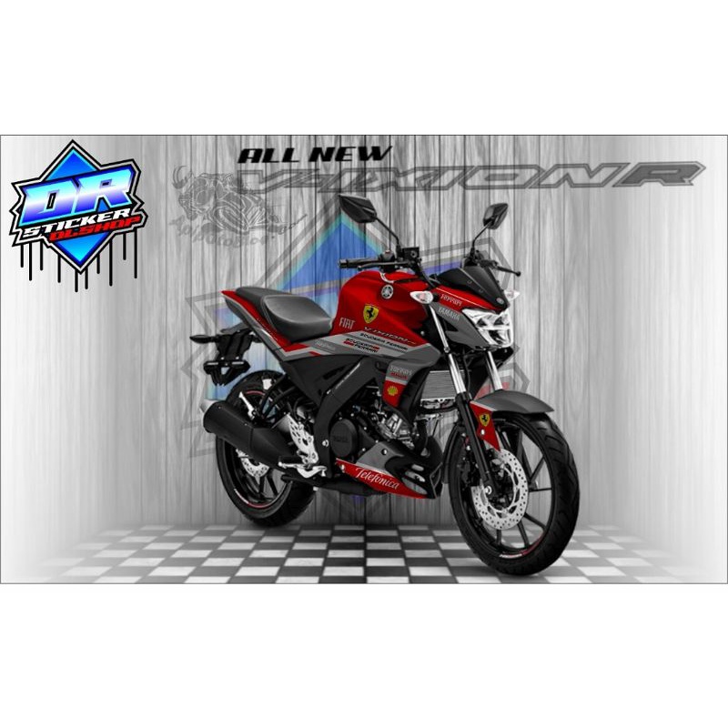 Jual STICKER DECAL YAMAHA VIXION R RED FERRARI | Shopee Indonesia
