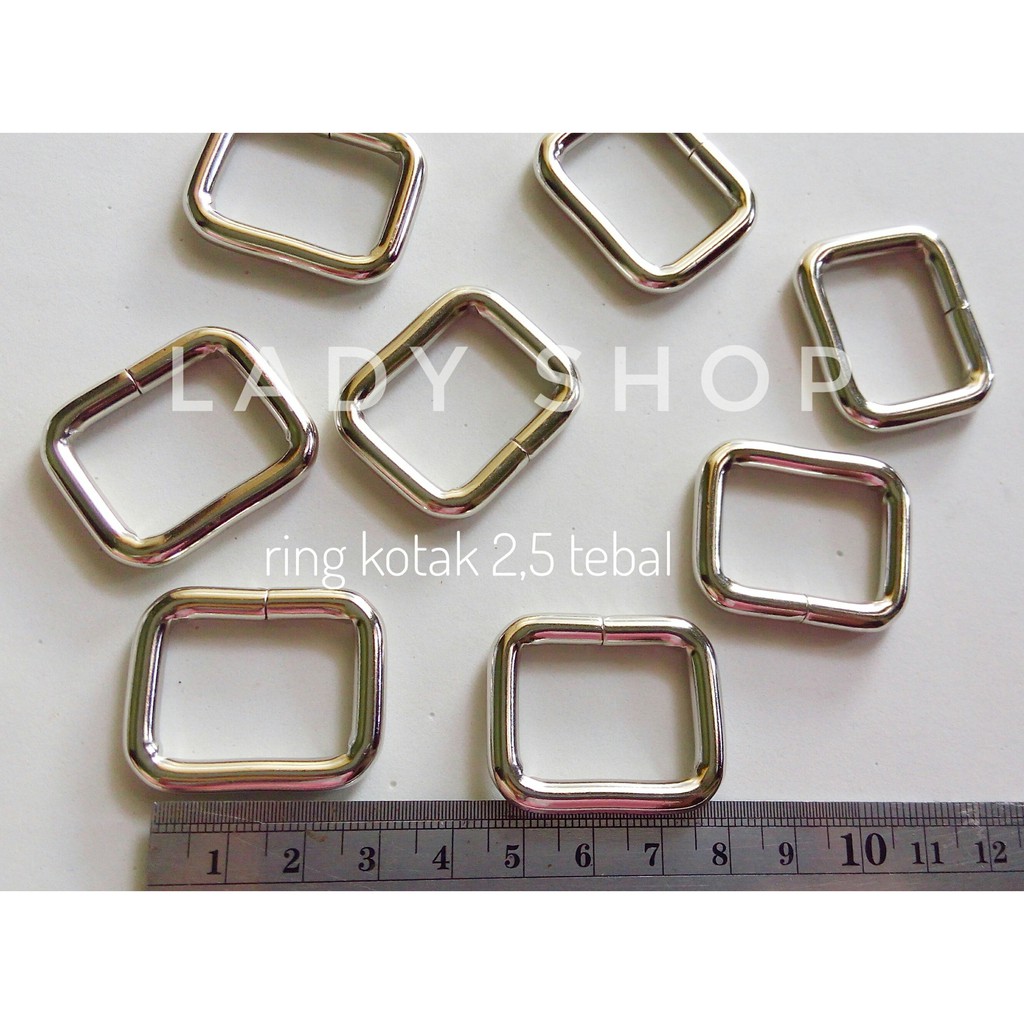 Jual RING KOTAK 2,5 CM TEBAL - NIKEL - (1 PCS ) | Shopee Indonesia