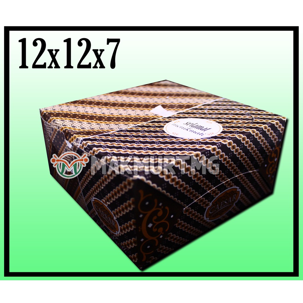 Jual KARDUS SNACK / KARDUS NASI / BOX SNACK CAESAR 12X12X7 @40pcs ...