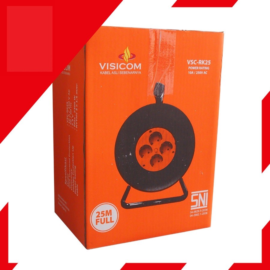 Jual Kabel Roll Visicom 4 lubang 25 M Full SNI High Quality VSC-RK25 ...