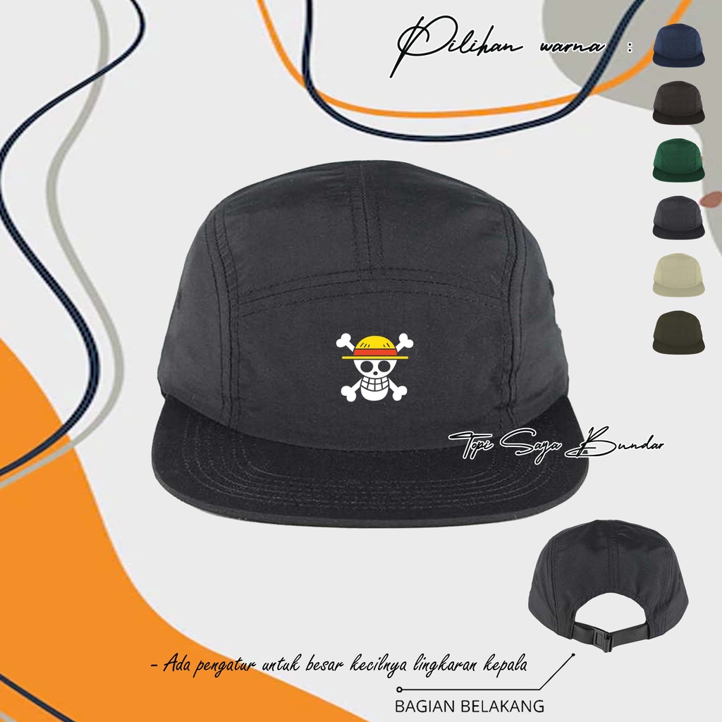 Jual Topi ONE PIECE ANIME five panel keren pria wanita topi distro ...