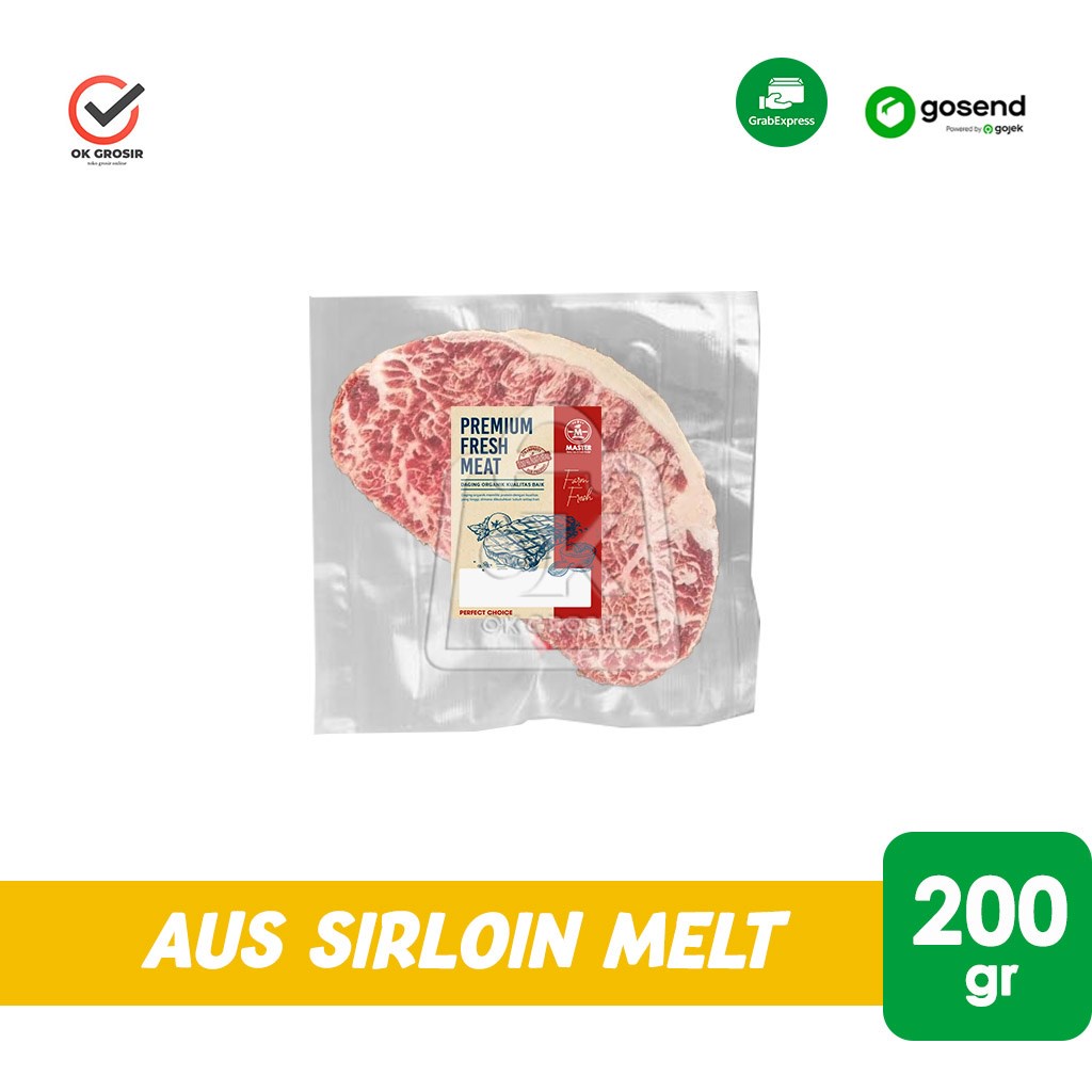 Jual Daging Steak AUS Sirloin Meltique Premium Beef 200gr (KHUSUS ...