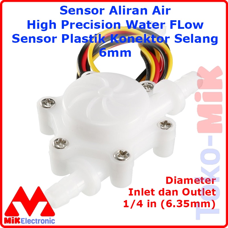 Jual SENSOR ALIRAN AIR HIGH PRECISION WATER FLOW SENSOR 6MM YF-S401 ...