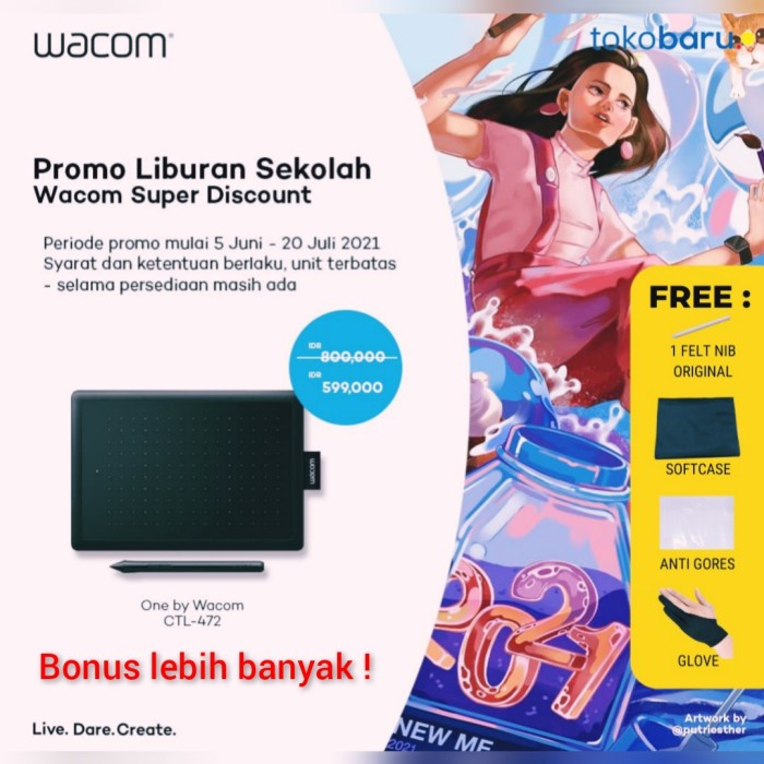Jual WACOM ONE SMALL CTL-472 PEN TABLET ALTERNATIF WACOM INTUOS ...