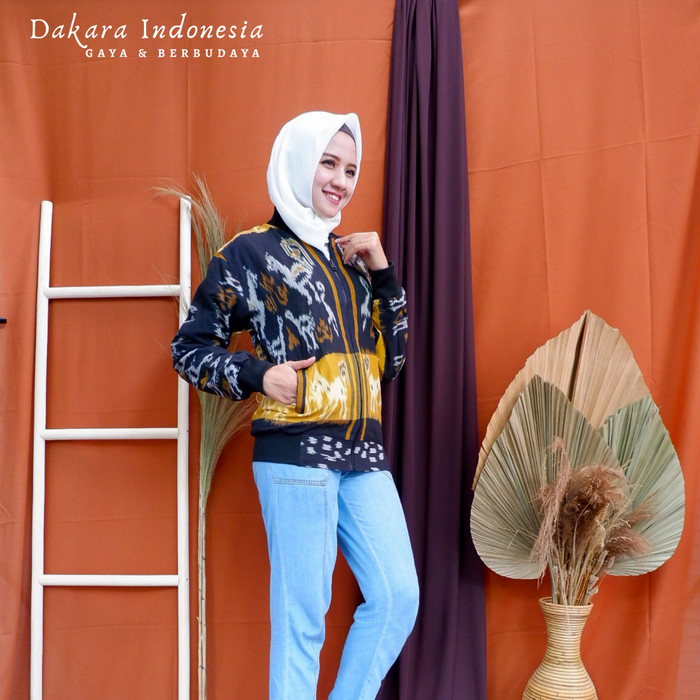 Jual Jaket Etnik Tenun Ikat Dakara Indonesia DI004 | Shopee Indonesia