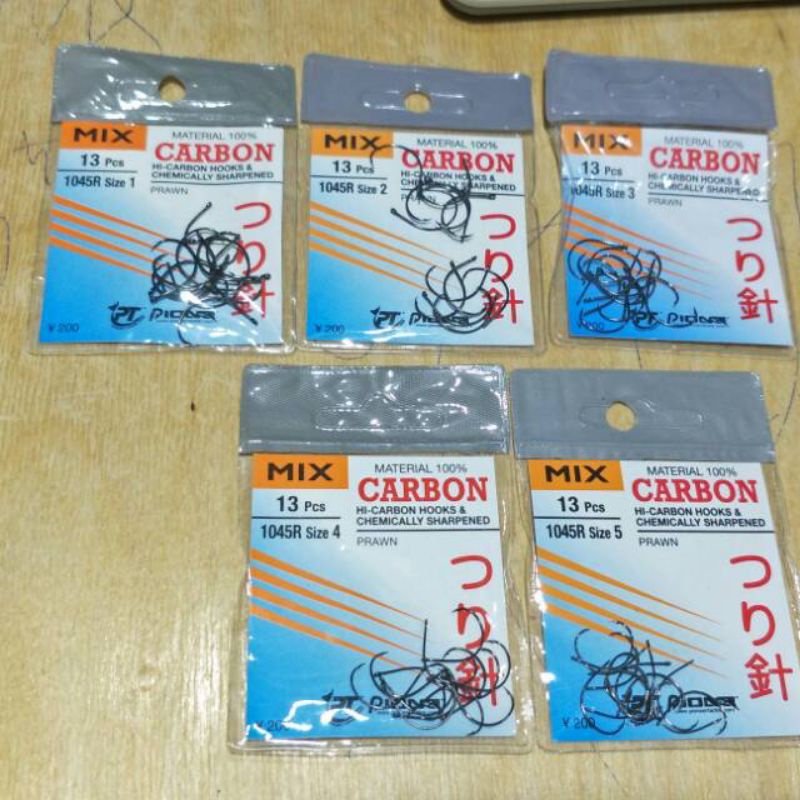 Jual MATA KAIL PANCING MIX CARBON UDANG 1045 R (LUBANG) 1045 F (TANPA LUBANG) | Shopee Indonesia