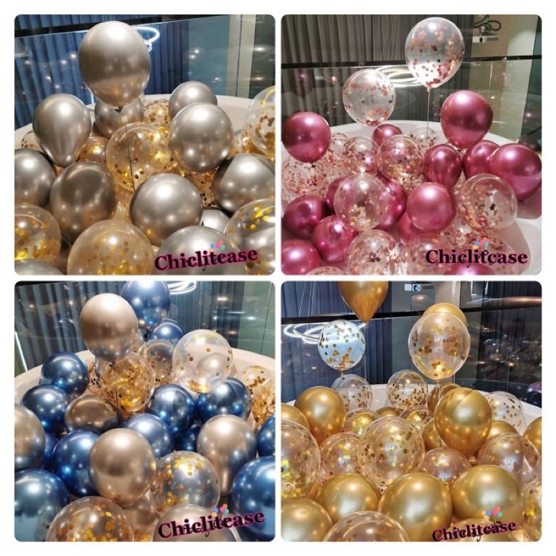 Jual Paket latex chrome balon/paket latex confetti/chrome isi 10/15 ... Jual Paket latex chrome balon/paket latex confetti/chrome isi 10/15 ...