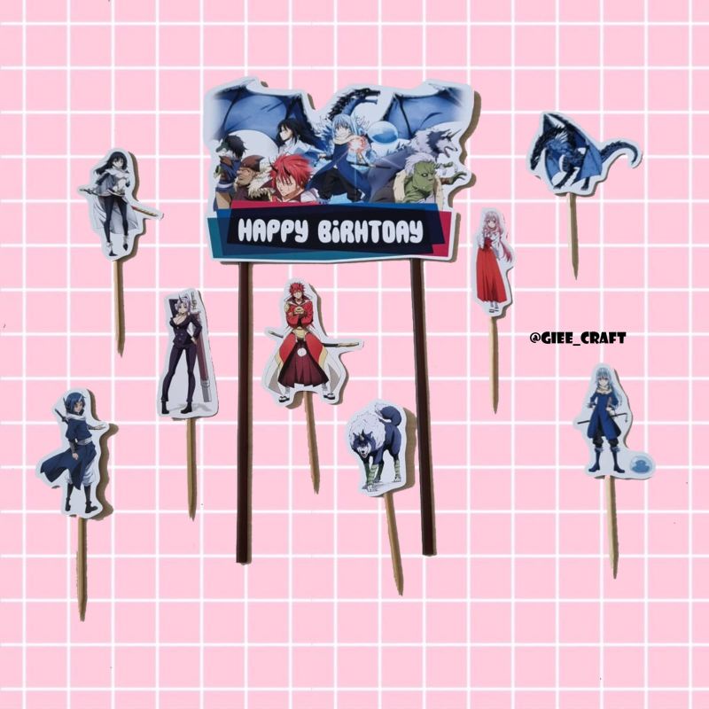 Jual Cake Topper RIMURU TEMPEST / Topper Kue SLIME DATTA KEN / Hiasan ...