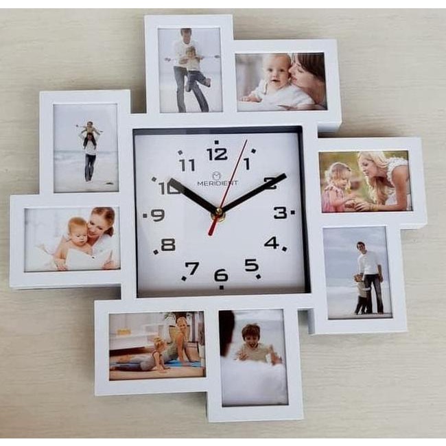 Jual JAM DINDING MERIDIENT FOTO FRAME MINIMALIS 0274 DIAMETER 38 CM ...