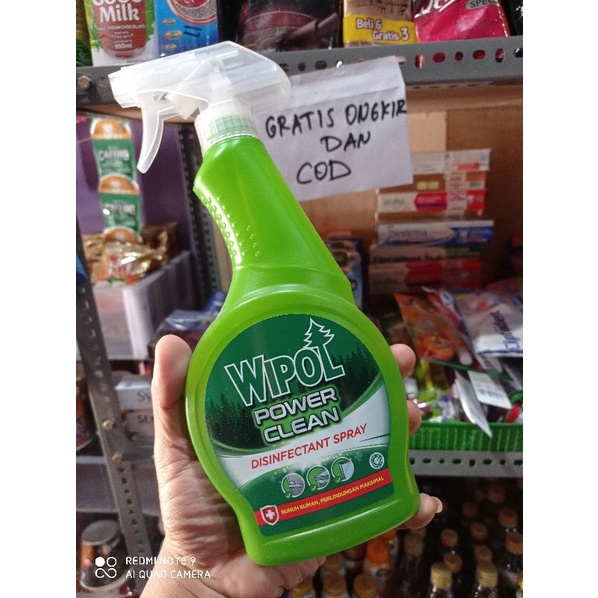 Jual Wipol power clean disinfectant spray 500ml | Shopee Indonesia