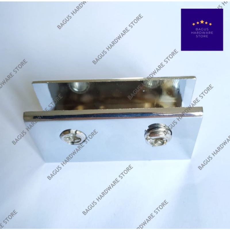 Jual Penjepit kaca U 12mm/glass clipper u stainless steel mirror ...