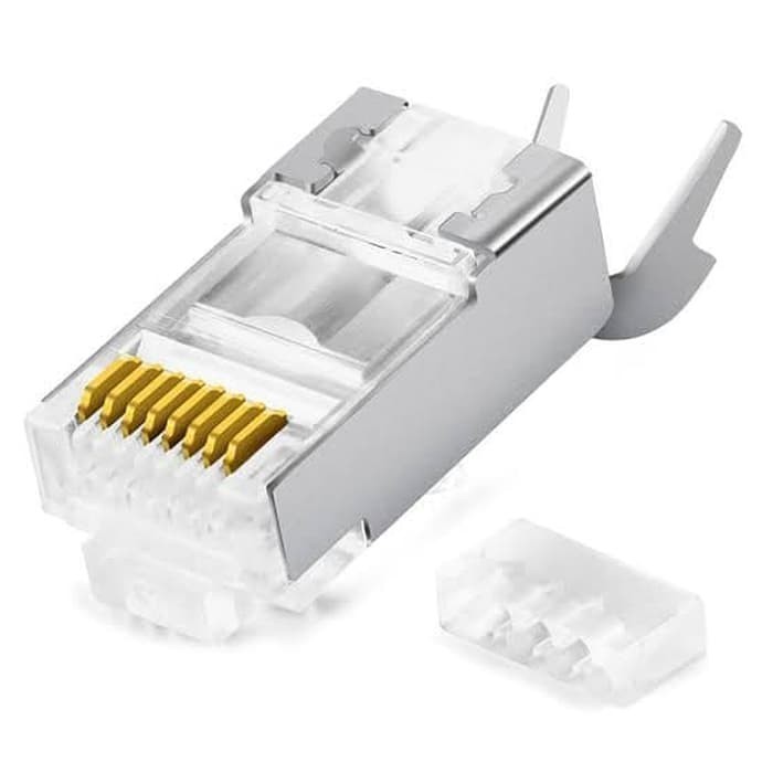 Jual CAT-7 KEPALA KONEKTOR JEK PLUG RJ-45 MODULAR JACK RJ45 CAT7 BESI ...