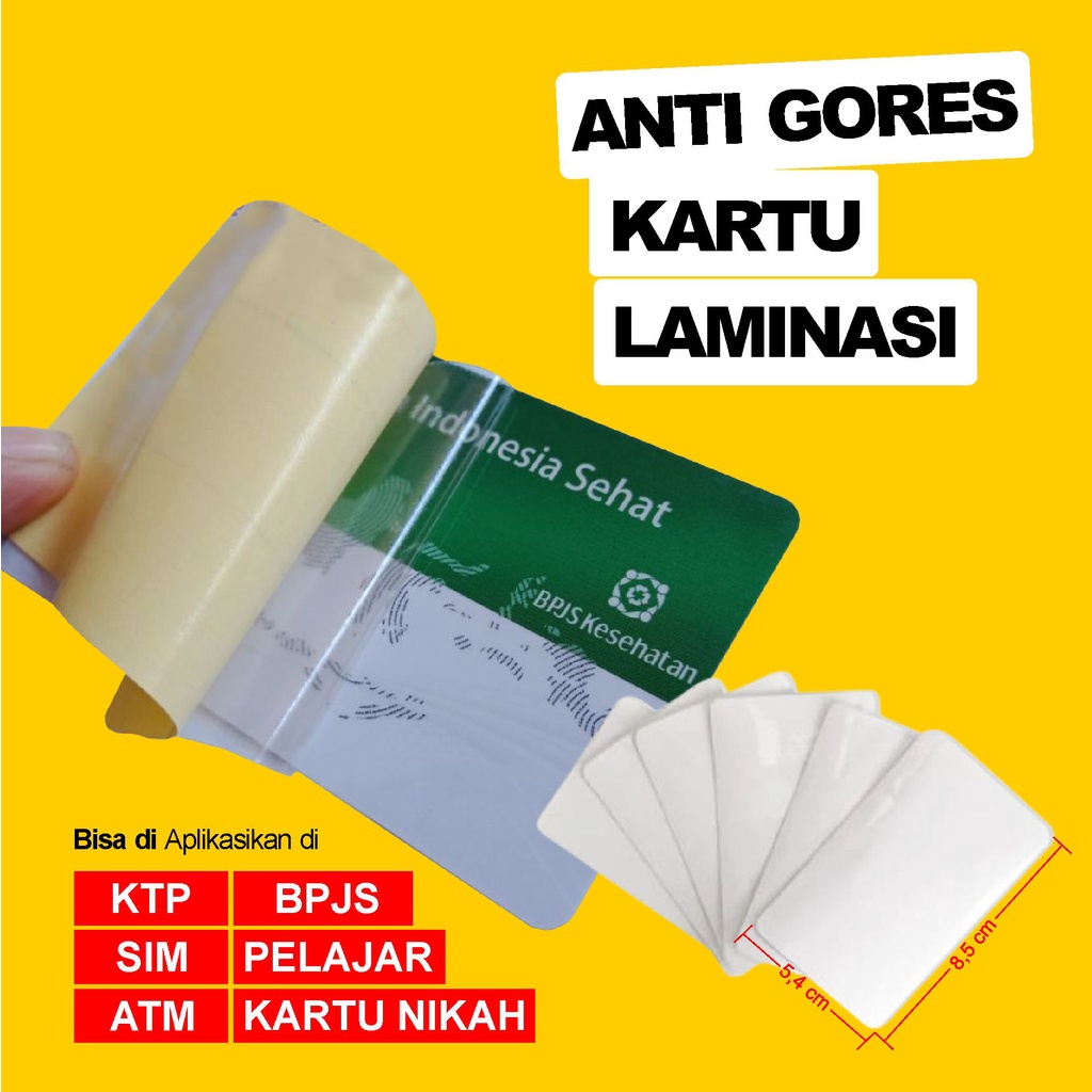 Jual STIKER BENING ANTI GORES KARTU KTP SIM ATM PELAPIS STIKER KARTU ...