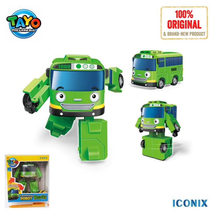 Jual Iconix Tayo The Little Bus Transforming Bus Rogi TYX121010 Korean ...
