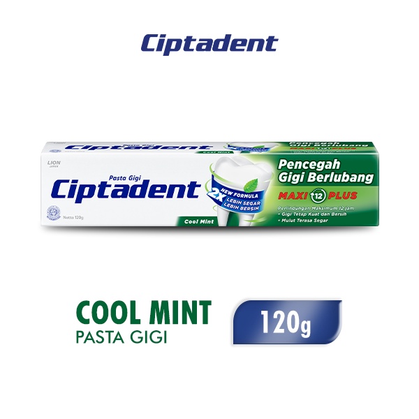 Jual Ciptadent Pasta Gigi Maxi 12 Cool Mint Tube 120 gr | Shopee Indonesia