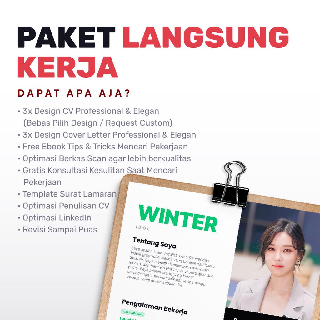 Jual Jasa Design CV ATS Friendly dan Surat Lamaran Kerja/Cover Letter ...