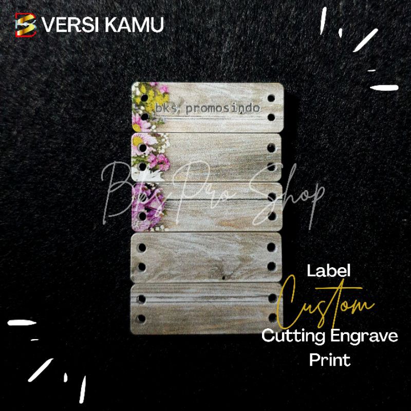 Jual Label hijab Akrilik Print Motif Custom VersiKamu | Shopee Indonesia