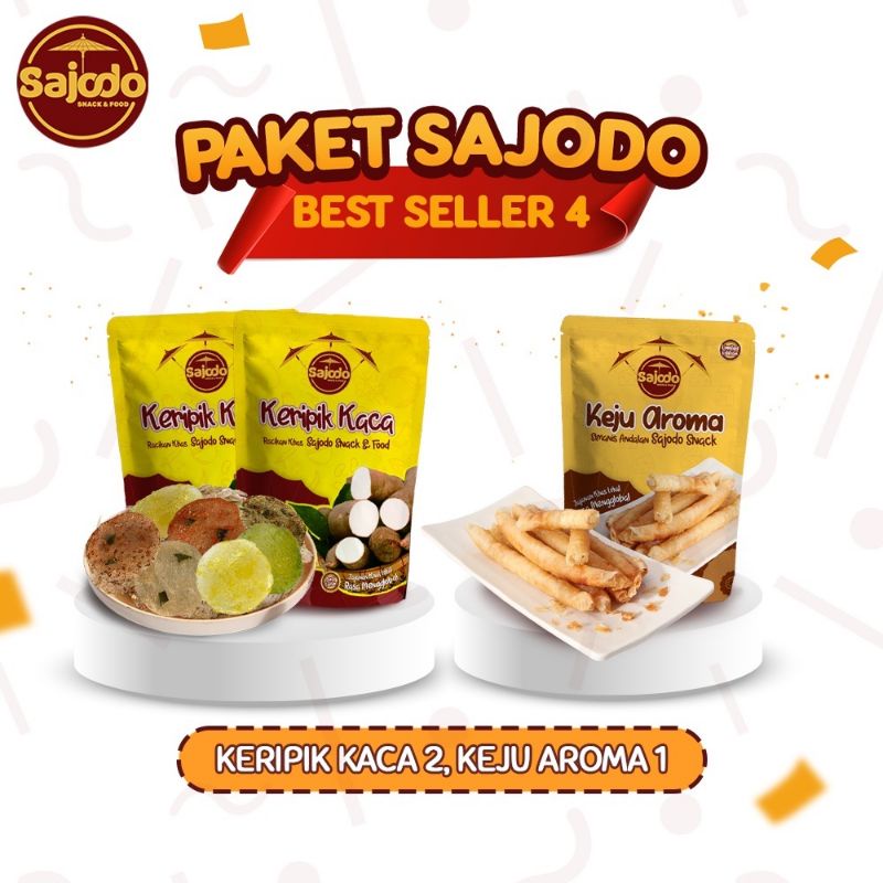 Jual PAKET SAJODO BEST SELLER 4 (2 PCS KERIPIK KACA 1 PCS KEJU AROMA ...
