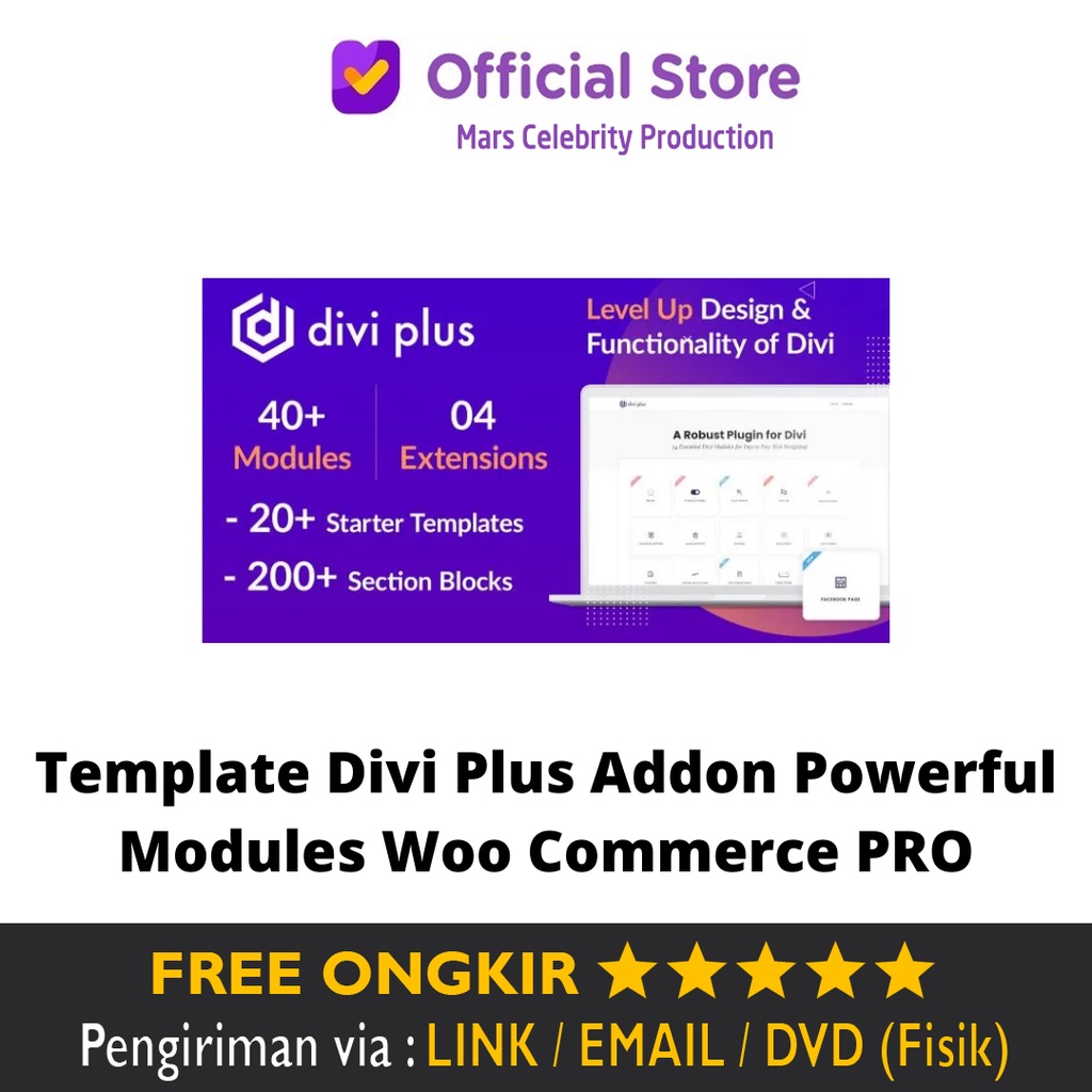 Jual Template Divi Plus Addon Powerful Modules Woo Commerce PRO ...