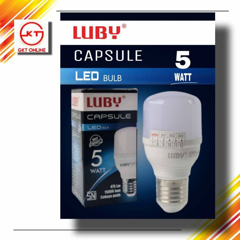 Jual Lampu LED Luby Capsule 5 Watt / Lampu Bohlam Capsule LED Cahaya ...