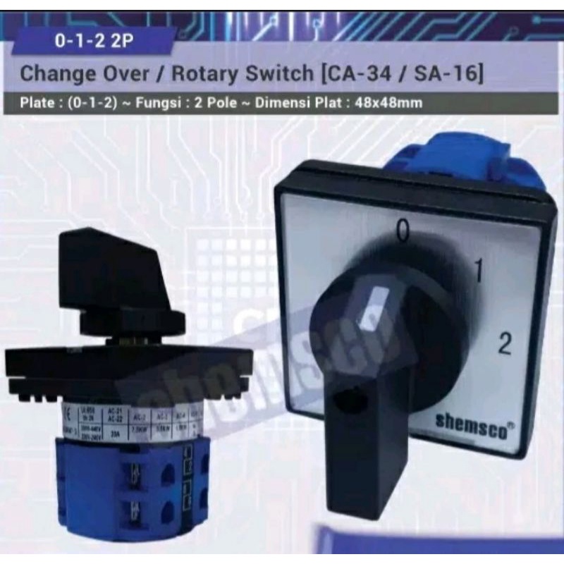 Jual Rotary Selector Switch-Change Over Switch 2 Pole 3-5 Posisi | Shopee Indonesia