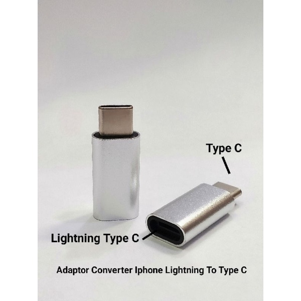 Jual Adaptor Converter Lightning To Type C / Konektor Sambungan Lightning To Tipe C | Shopee ...