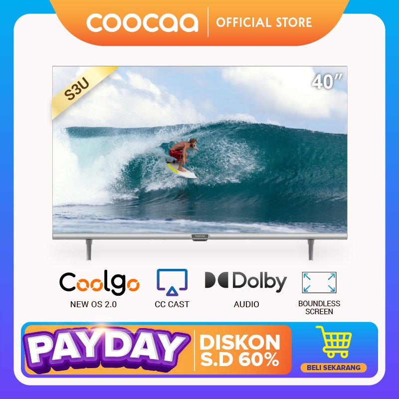 Jual COOCAA Smart TV 40 inch - Digital TV - OS COOLITA - HD - Bazel ...