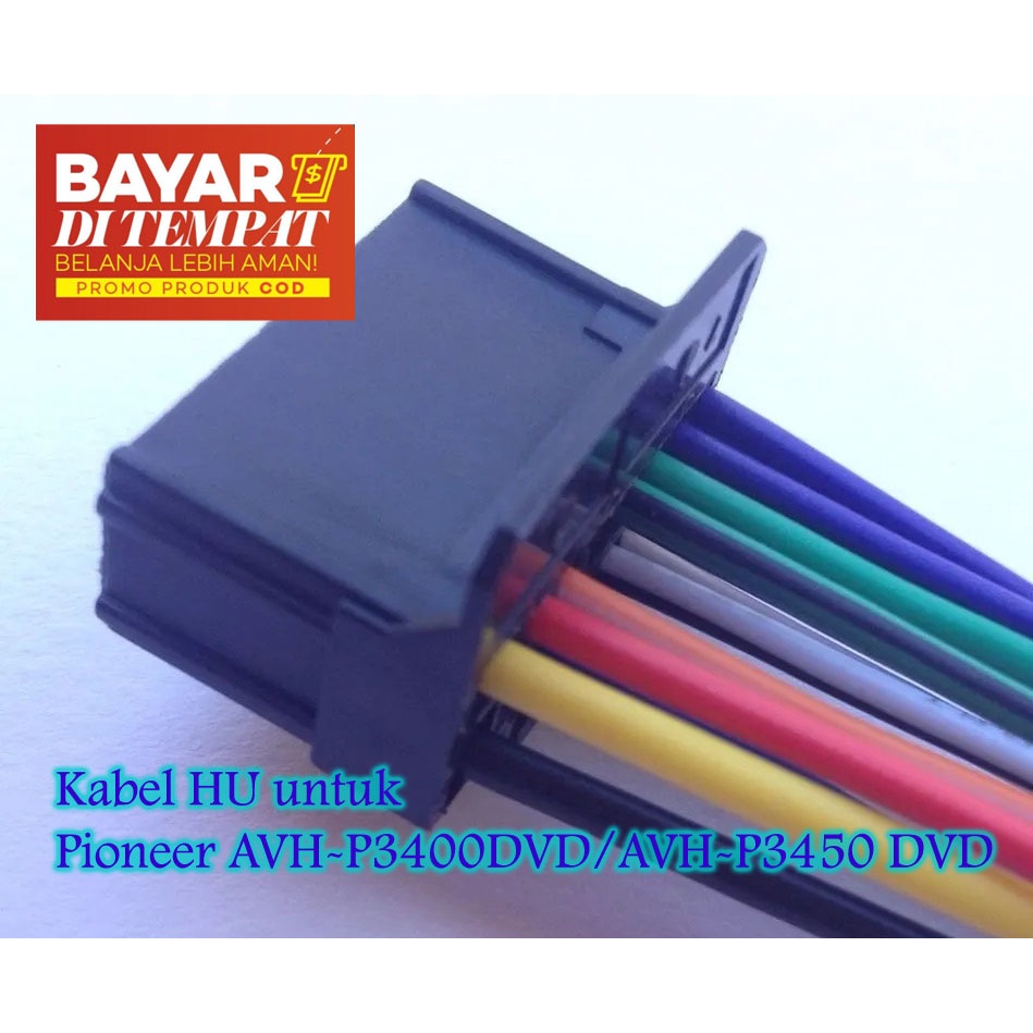 Jual Kabel Head Unit Soket Pioneer AVH P3400DVD/ AVH P3450DVD 2 DIN ...