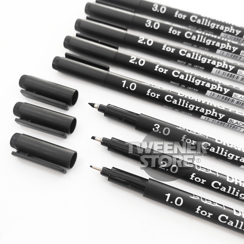 Jual Snowman Calligraphy Pen 1.0 atau 2.0 atau 3.0 | Tinta Hitam ...