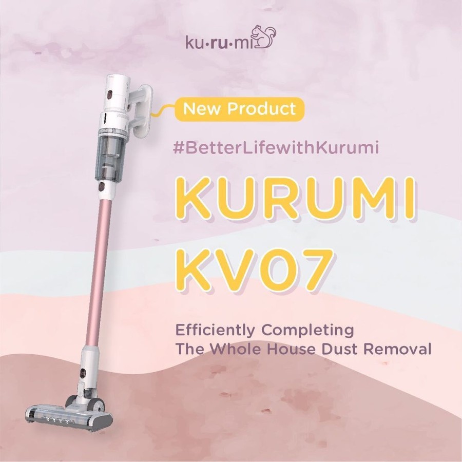Jual Kurumi KV 07 Powerful Cordless Stick Vacuum Cleaner with Spray Mop | Shopee Indonesia