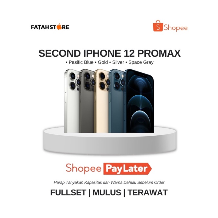 Jual SECOND IPHONE 12 PROMAX 128GB & 256GB @fatahstoresolo | Shopee ...