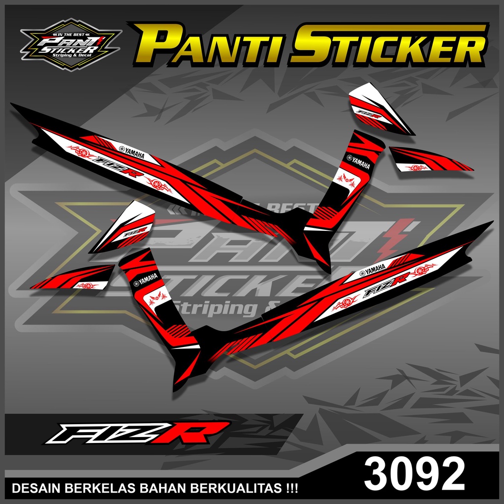 Jual A3092 Striping Yamaha Fiz r List Variasi Racing Semi Full- Sticker ...
