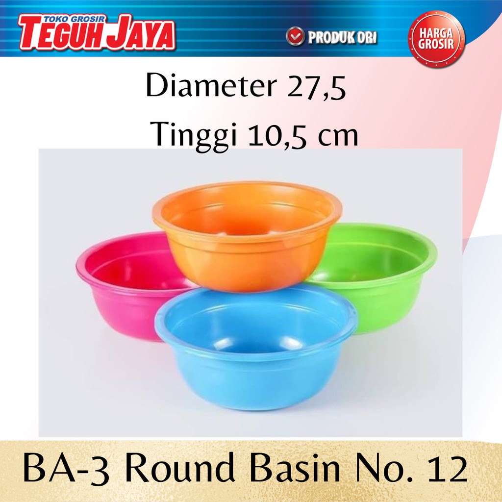 Jual Lion Star Baskom Plastik Deluxe No. 12 BA-3 / Round Basin | Shopee ...