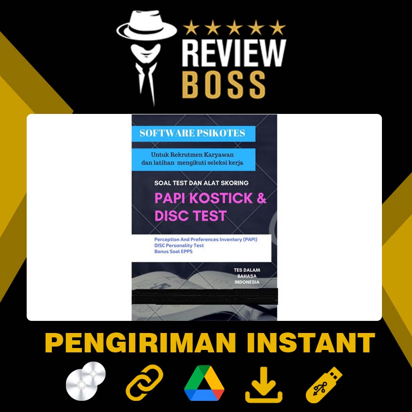 Jual BUNDLE SOAL TES DAN ALAT SKORING PSIKOTEST PAPI KOSTICK DAN DISC ...
