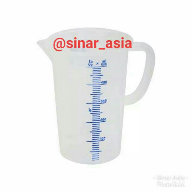 Jual Gelas Takar Ukur Takaran Plastik 0,5 Liter Green Leaf Scarlett ...