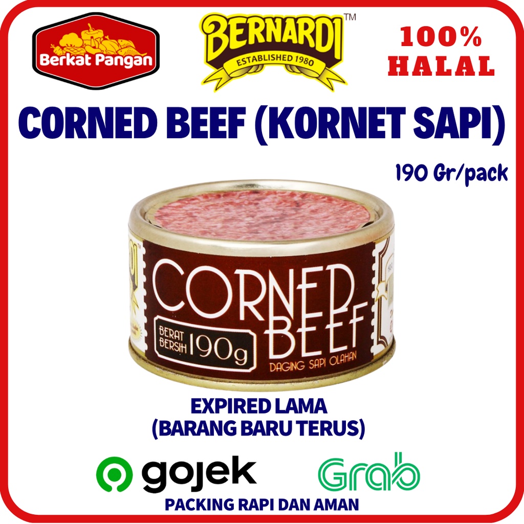 Jual Bernardi Corned Beef Kornet Daging Sapi / Rendang Daging Sapi 190 ...