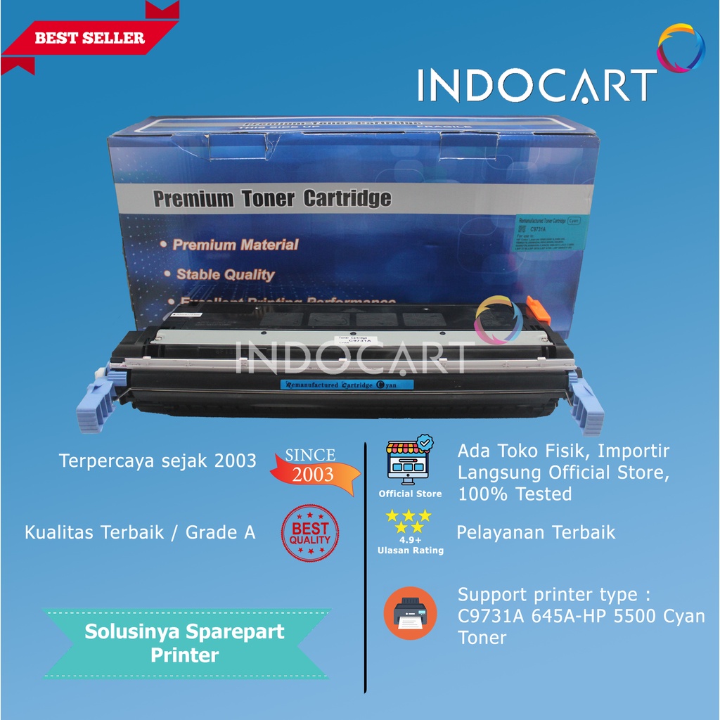 Jual IndoCart Toner Cartridge Compatible C9730A C9731A C9732A C9733A ...