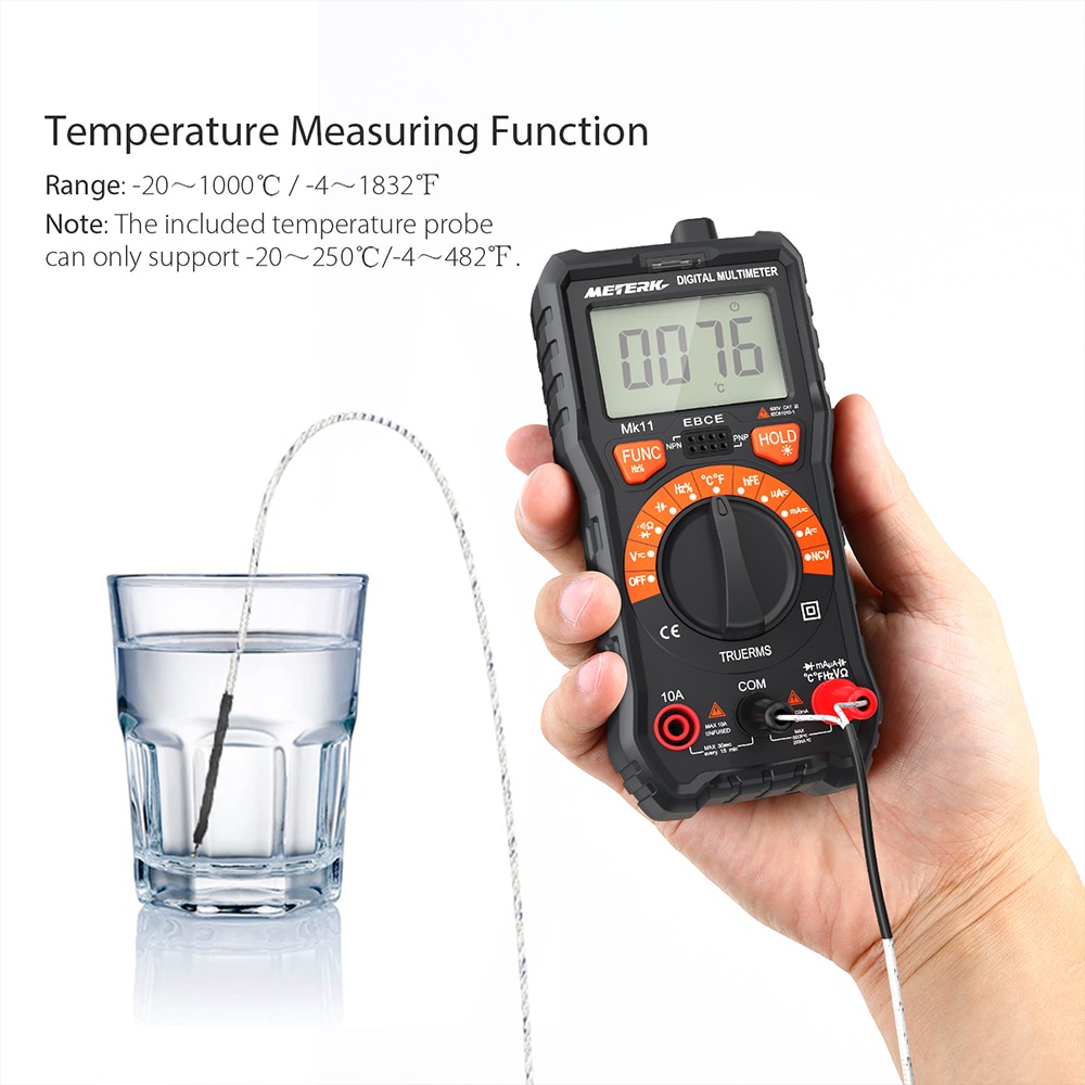 Jual PREORDER Meterk Multimeter RMS Auto Ranging Non Contact Voltage ...