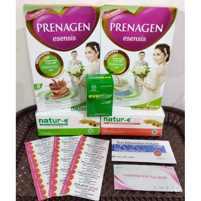 Jual PROMIL FOLAVIT EVER E NATUR E PRENAGEN ESENSIS OVULATION TEST FREE ...