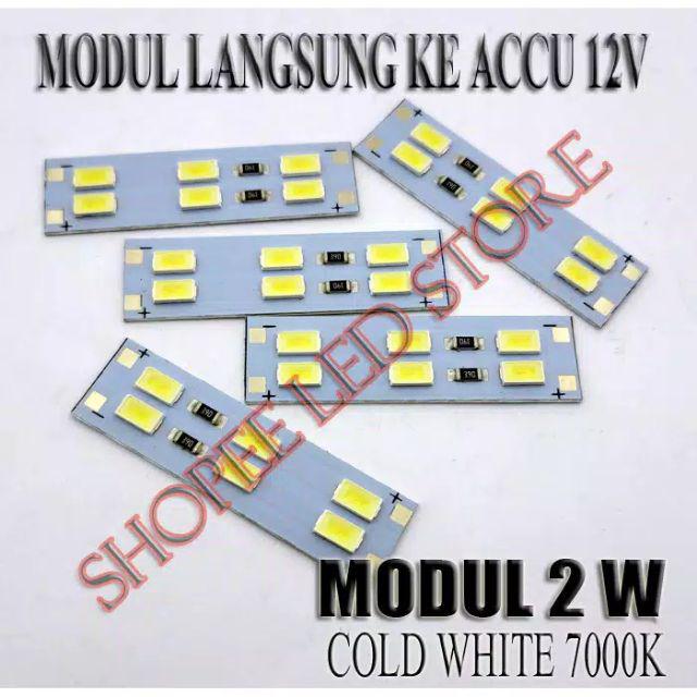 Jual HPL LED MODUL 2 WATT 12VOLT 6LED SMD 5730 2W Putih Papan PCB ...