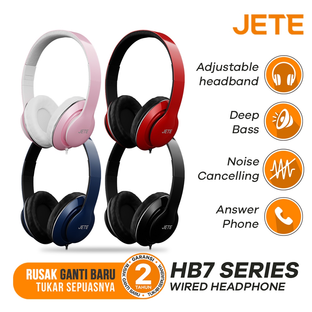 Jual Headset Headphone Kabel JETE HB7 - Garansi 2 Tahun | Shopee Indonesia