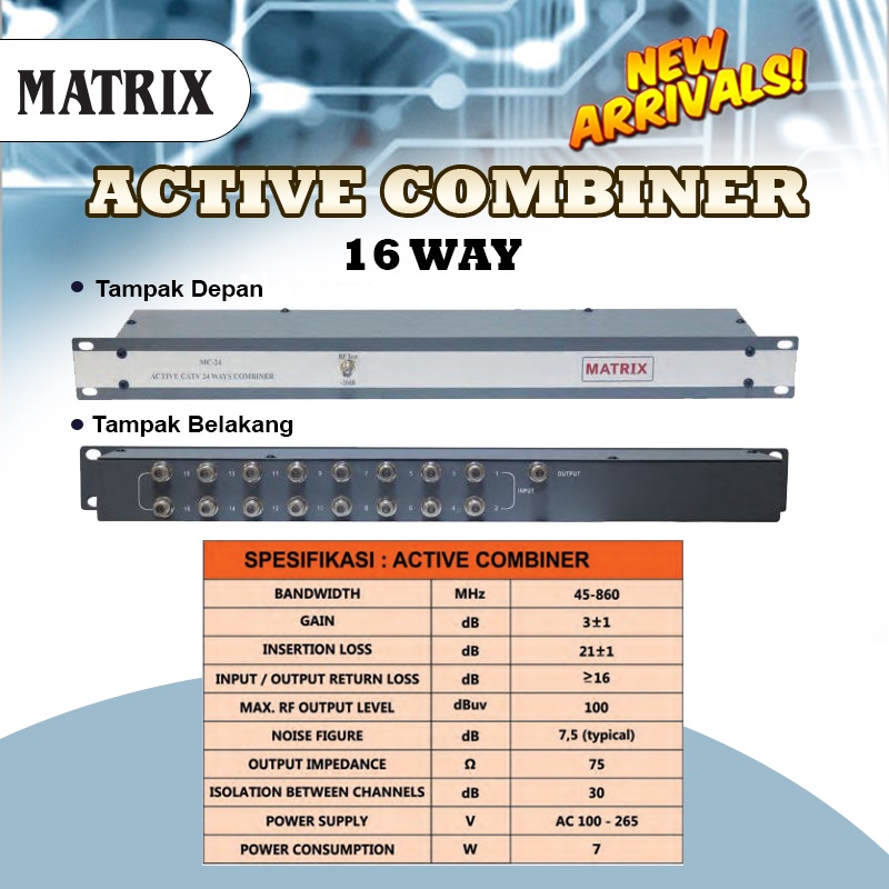 Jual MATRIX - Active Combiner 16/24 Way | Shopee Indonesia